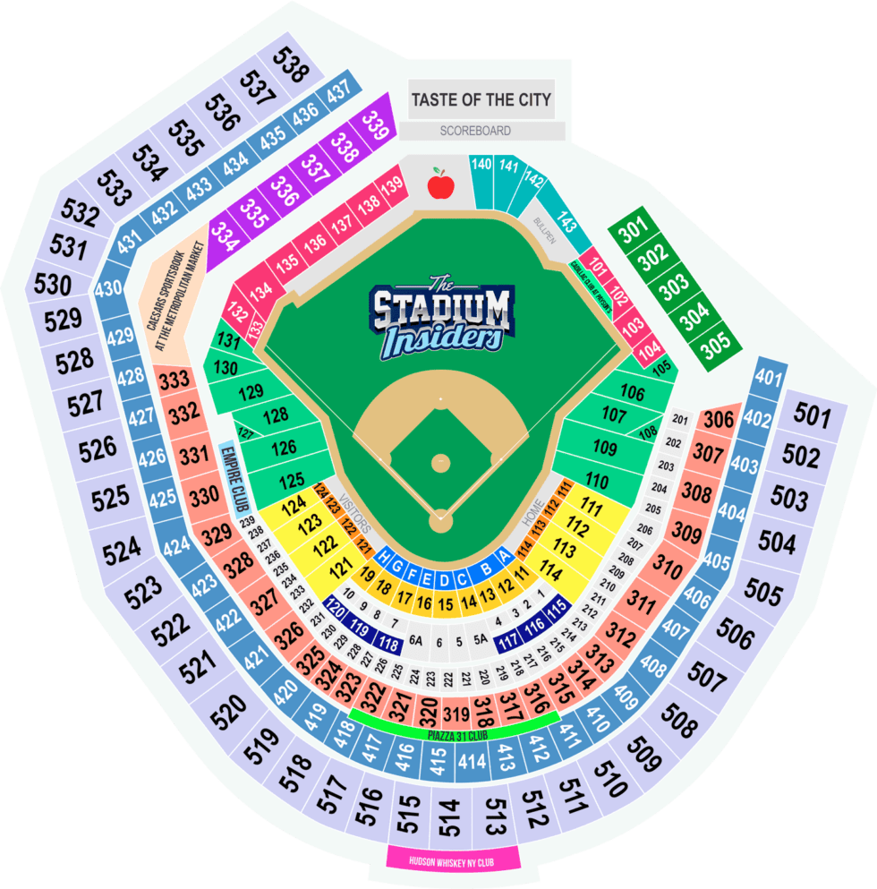 New York Mets Seating Chart - The Stadium Insiders